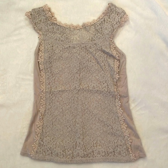Express | Tops | Small Express Lace Tan Top | Poshmark